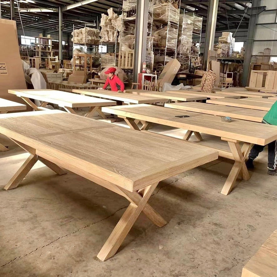 Reclaimed Elm Dining | 2.8m long | Natural Elm – The-Byron